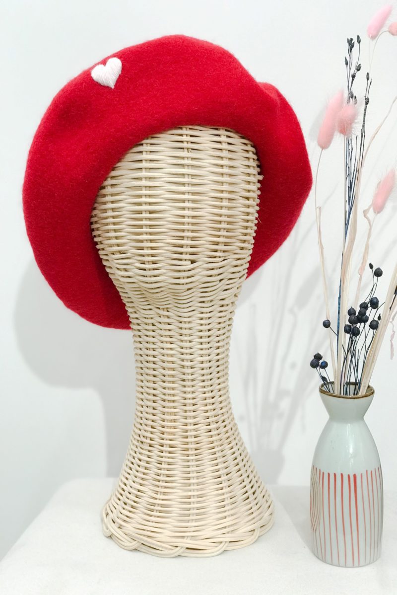Crazy in Love Red French Beret | Shopping For Happiness